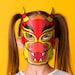 Chinese Dragon Masks Printable Color Coloring, Paper DIY for Kids and ...