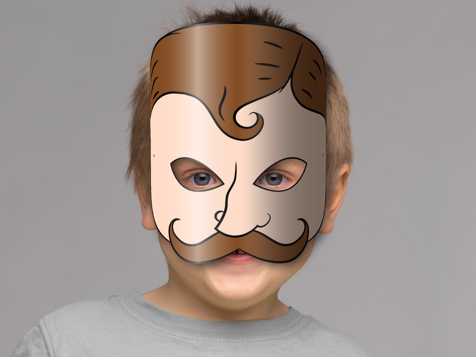 Сircus Athlete Mask Printable, Paper DIY for Kids and Adults. PDF ...