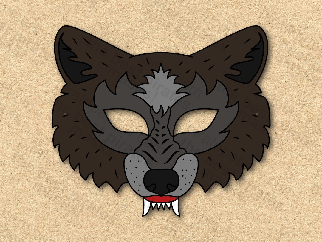 Big Bad Wolf Mask Printable Paper DIY for Kids and Adults. - Etsy Australia