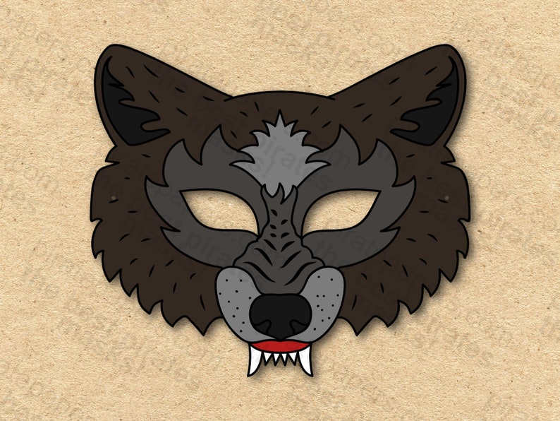 Big Bad Wolf Mask Printable Paper DIY for Kids and Adults. - Etsy Australia
