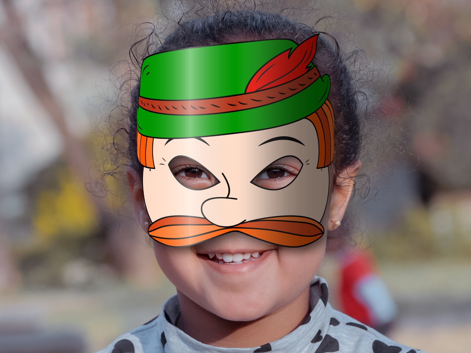 Woodcutter Mask Printable (little Red Riding Hood), Paper DIY for Kids ...