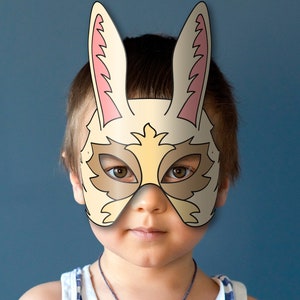 Bunny Masks Printable Color Coloring, Paper DIY for Kids and Adults ...
