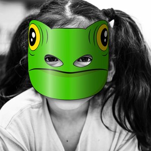 Frog Mask Printable Paper DIY for Kids and Adults. PDF - Etsy