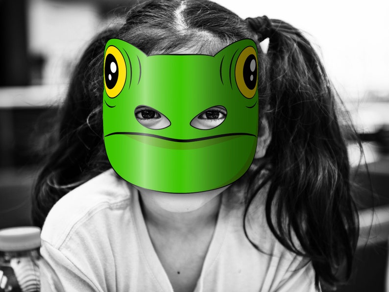 Frog Mask Printable Paper DIY for Kids and Adults. PDF - Etsy