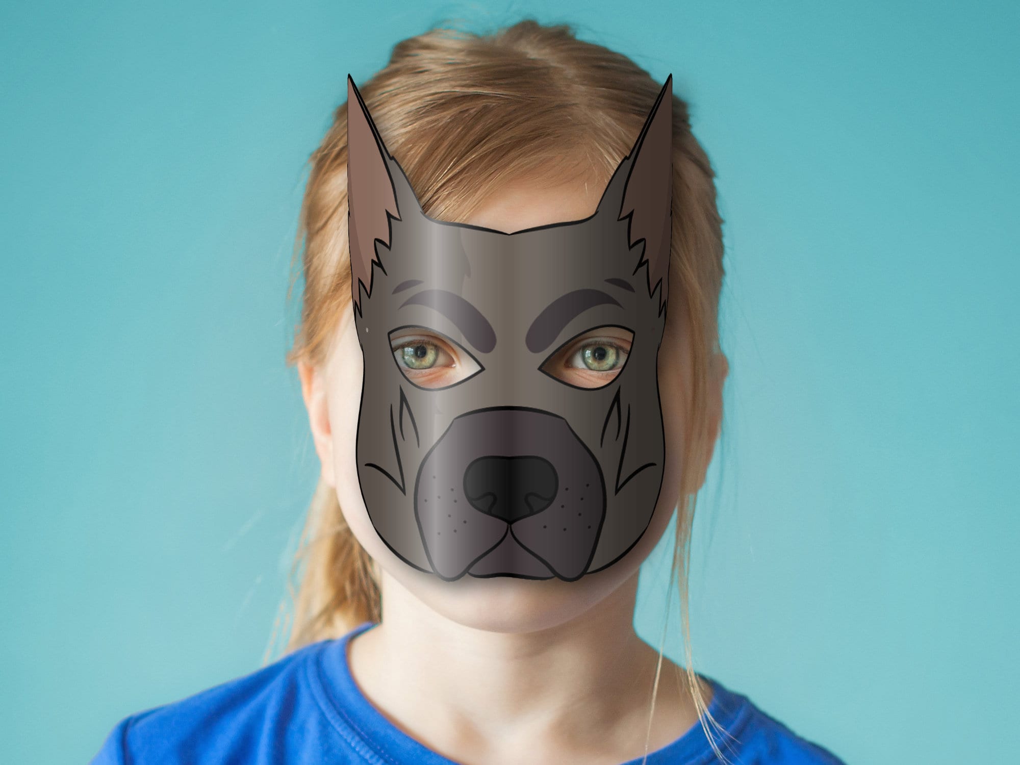 Dog German Shepherd Mask Printable Breed, Paper DIY for Kids and Adults ...