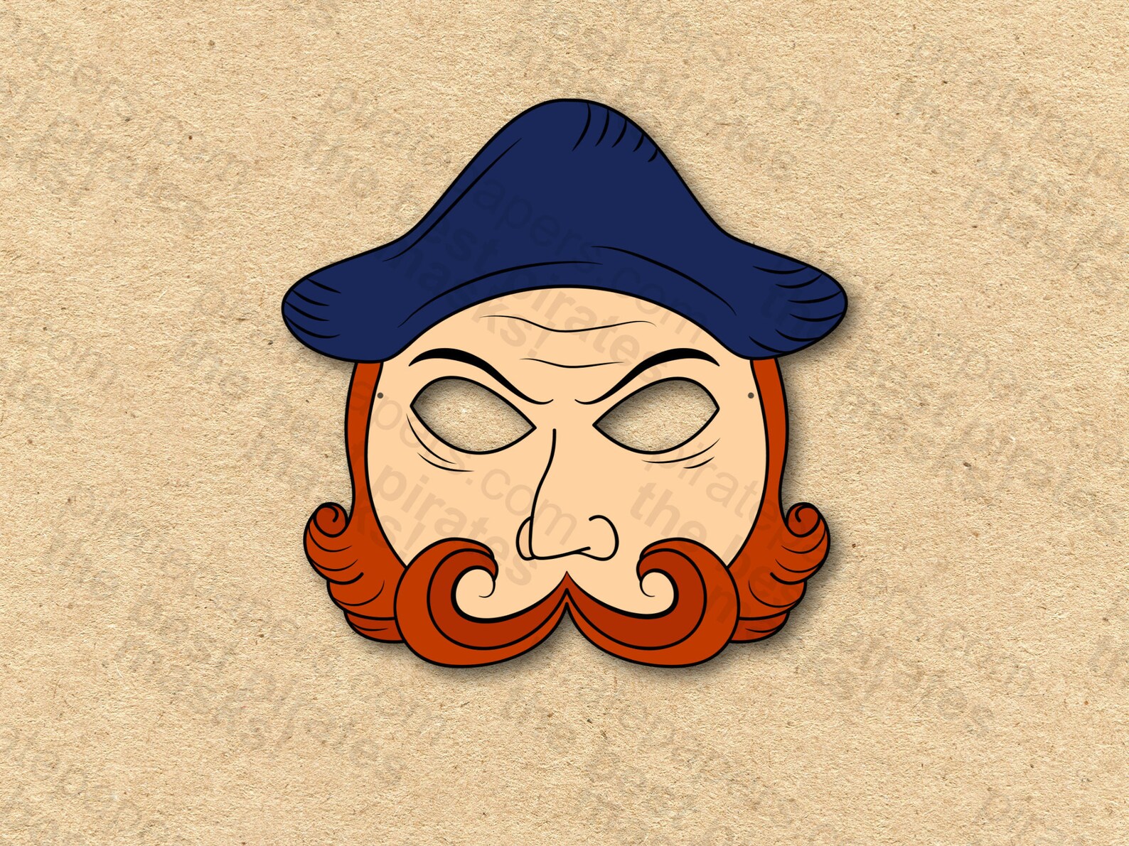 Pirate Henry Morgan Mask Printable Paper DIY for Kids and - Etsy