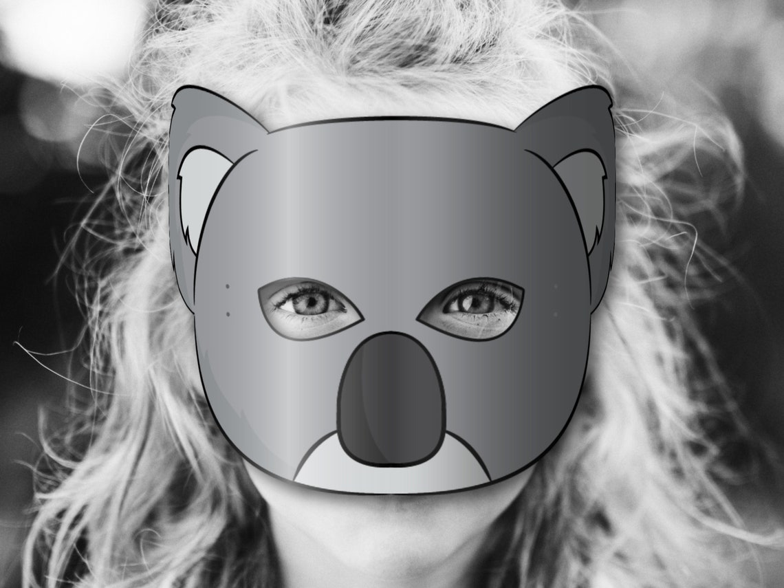 Koala Mask Printable Paper DIY for Kids and Adults. PDF - Etsy