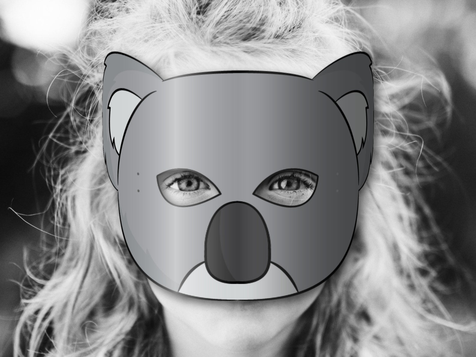 Koala Mask Printable Paper DIY for Kids and Adults. PDF - Etsy