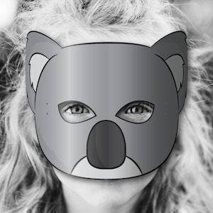 Koala Mask Printable Paper DIY for Kids and Adults. PDF - Etsy
