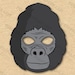 Gorilla Masks Printable Color Coloring, Paper DIY for Kids and Adults ...