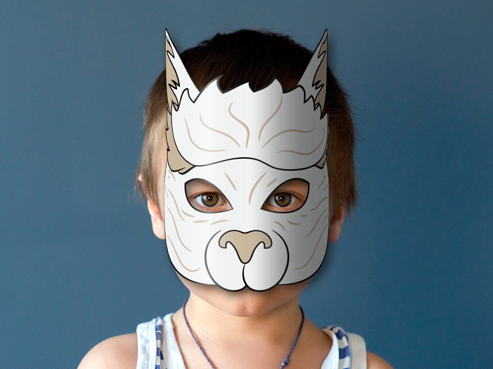 Alpaca Mask Printable, Paper DIY for Kids and Adults. PDF Template ...