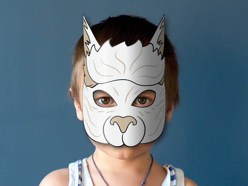Alpaca Mask Printable, Paper DIY for Kids and Adults. PDF Template ...