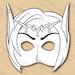 Mythical Creatures 2 Masks Printable Coloring, Unicorn, Werewolf, Elf ...