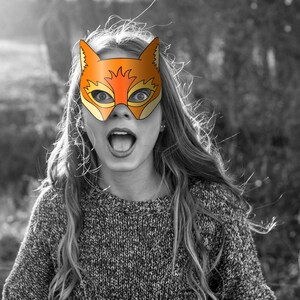 Fox Mask Printable Paper DIY for Kids and Adults. PDF - Etsy