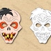 Evil Masks Printable Color Coloring, Paper DIY for Kids and Adults. PDF ...