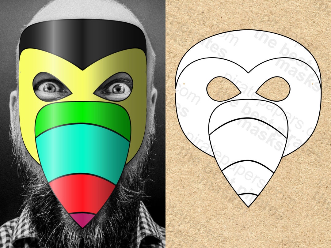 Toucan Masks Printable Color Coloring Paper DIY for Kids - Etsy