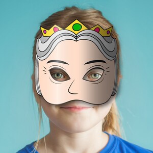 Queen Mother Mask Printable, Paper DIY for Kids and Adults. PDF ...