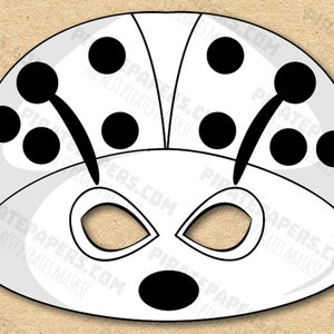 Bugs and Insects 2 Masks Printable Coloring, Ladybird, Beetle ...