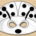 Bugs and Insects 2 Masks Printable Coloring, Ladybird, Beetle ...
