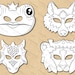 Fairy Tale Animals Masks Printable Coloring, Frog Princess, Dragon ...