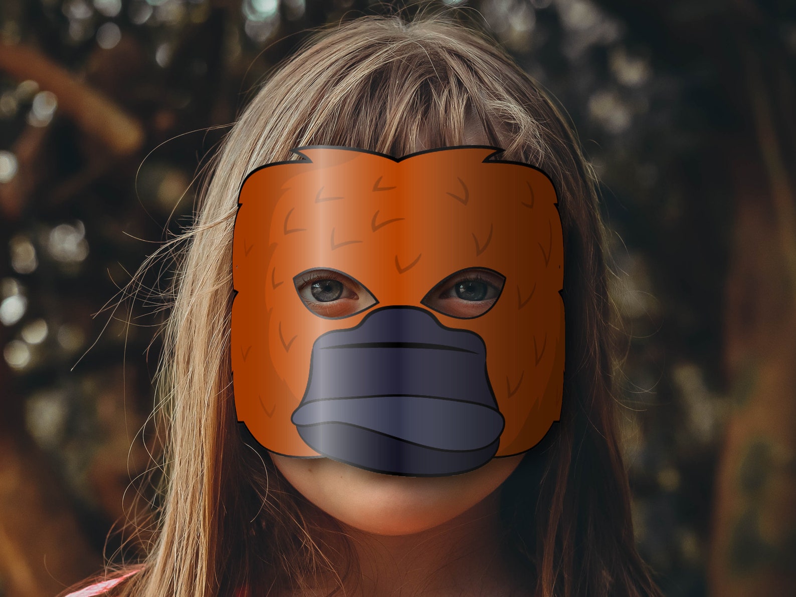 Platypus Mask Printable, Paper DIY for Kids and Adults. PDF Template ...