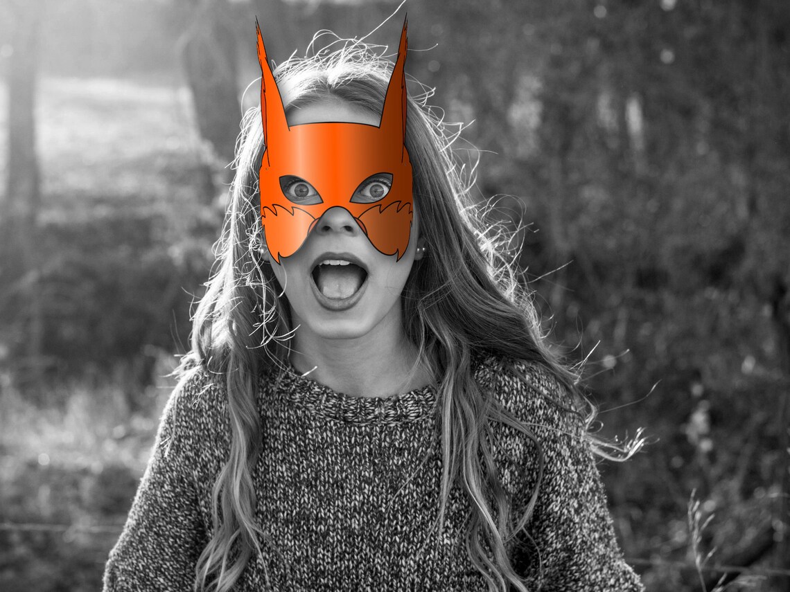 Squirrel Mask Printable Paper DIY for Kids and Adults. PDF - Etsy