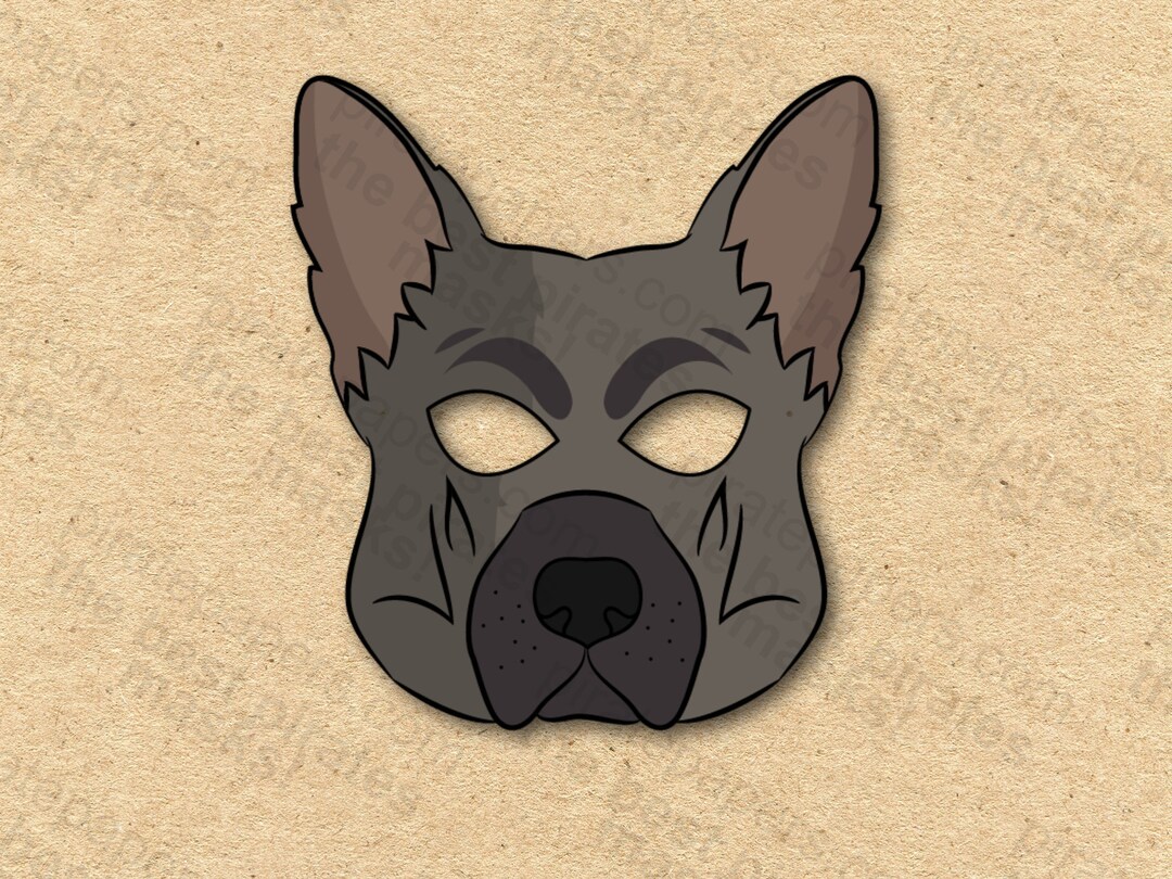 Dog German Shepherd Mask Printable Breed Paper DIY for Kids - Etsy