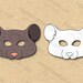 Mouse Masks Printable Color Coloring, Paper DIY for Kids and Adults ...