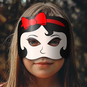 Snow White Mask Printable, Paper DIY for Kids and Adults. PDF Template ...