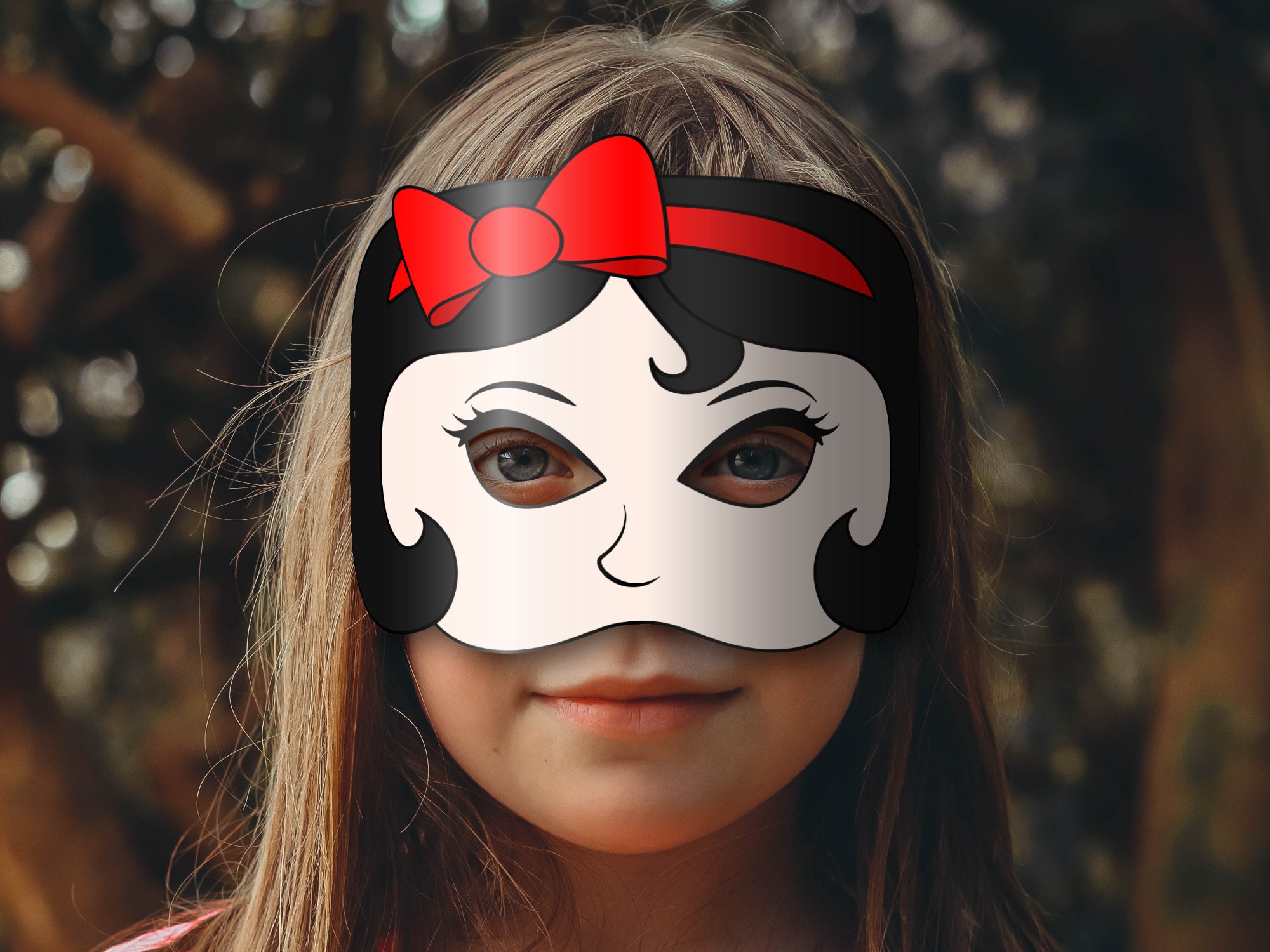 Snow White Mask Printable, Paper DIY for Kids and Adults. PDF Template ...