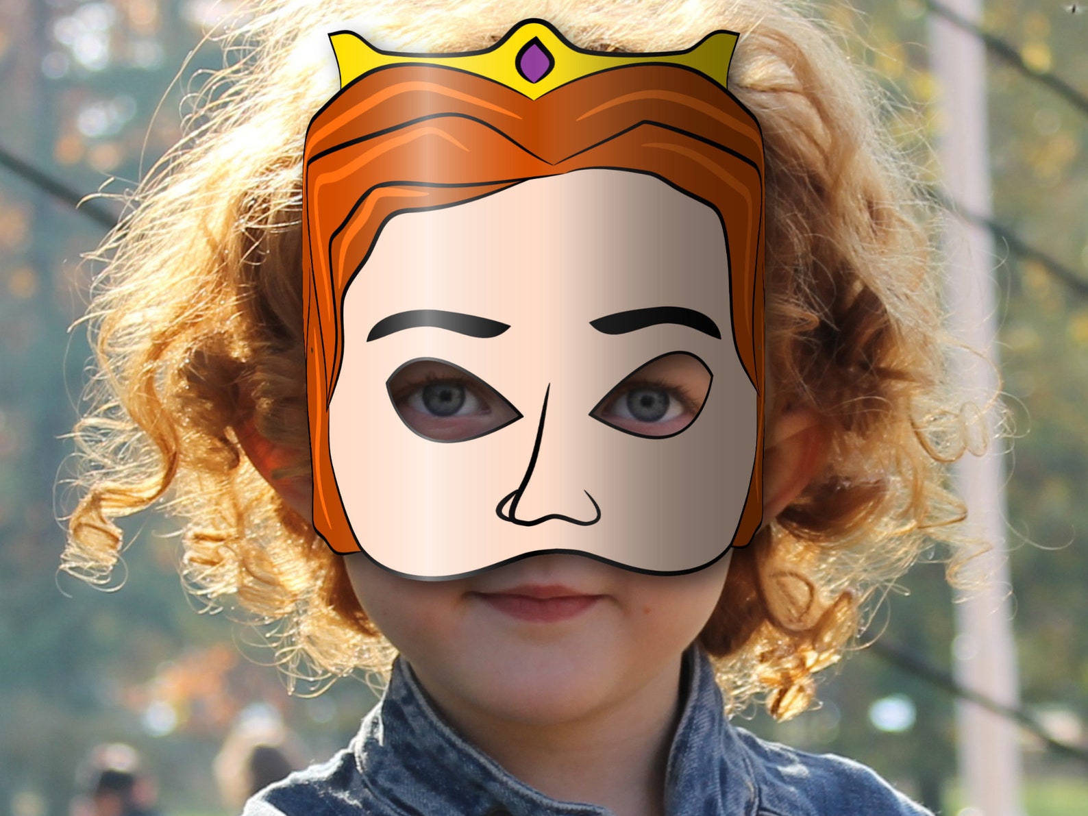 Prince Mask Printable, Paper DIY for Kids and Adults. PDF Template ...