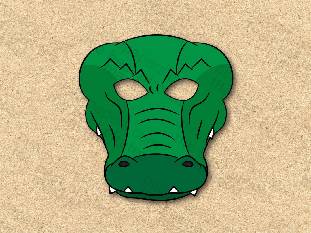 Crocodile Mask Printable Paper DIY for Kids and Adults. PDF - Etsy UK