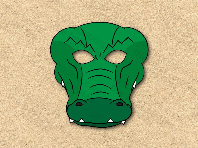 Crocodile Mask Printable Paper DIY for Kids and Adults. PDF - Etsy UK