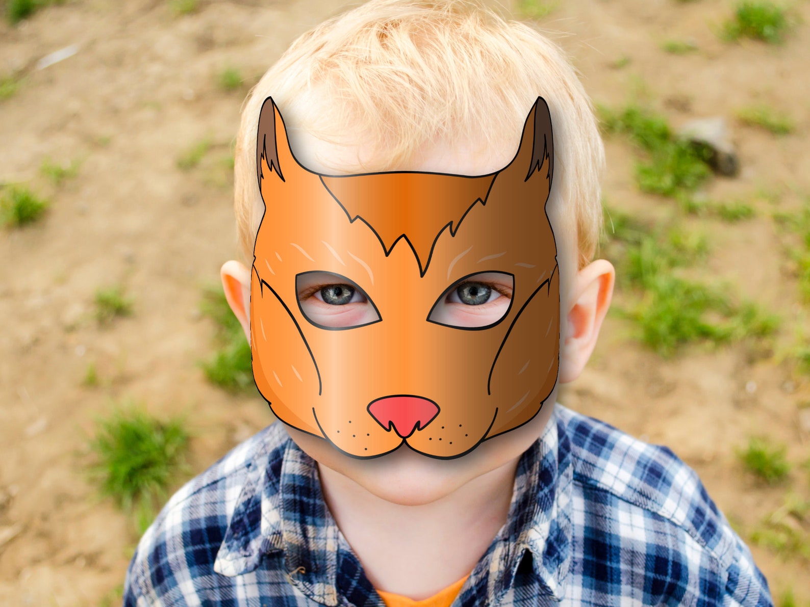Hamster Mask Printable, Paper DIY for Kids and Adults. PDF Template ...