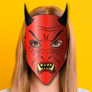 Halloween 2 Masks Printable, Witch, Werewolf, Skull, Demon. Paper DIY ...