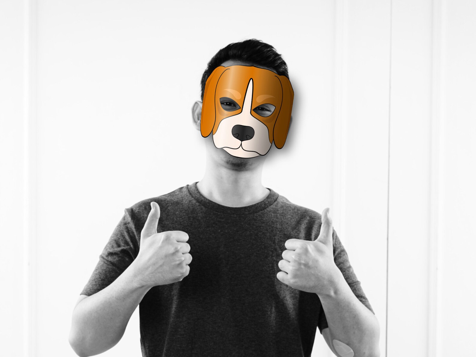 Dog Beagle Mask Printable Breed Paper DIY for Kids and - Etsy