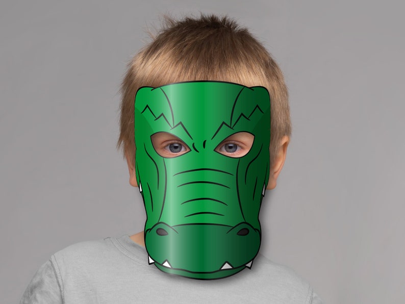 Crocodile Mask Printable, DIY Paper (PDF Template) - Etsy