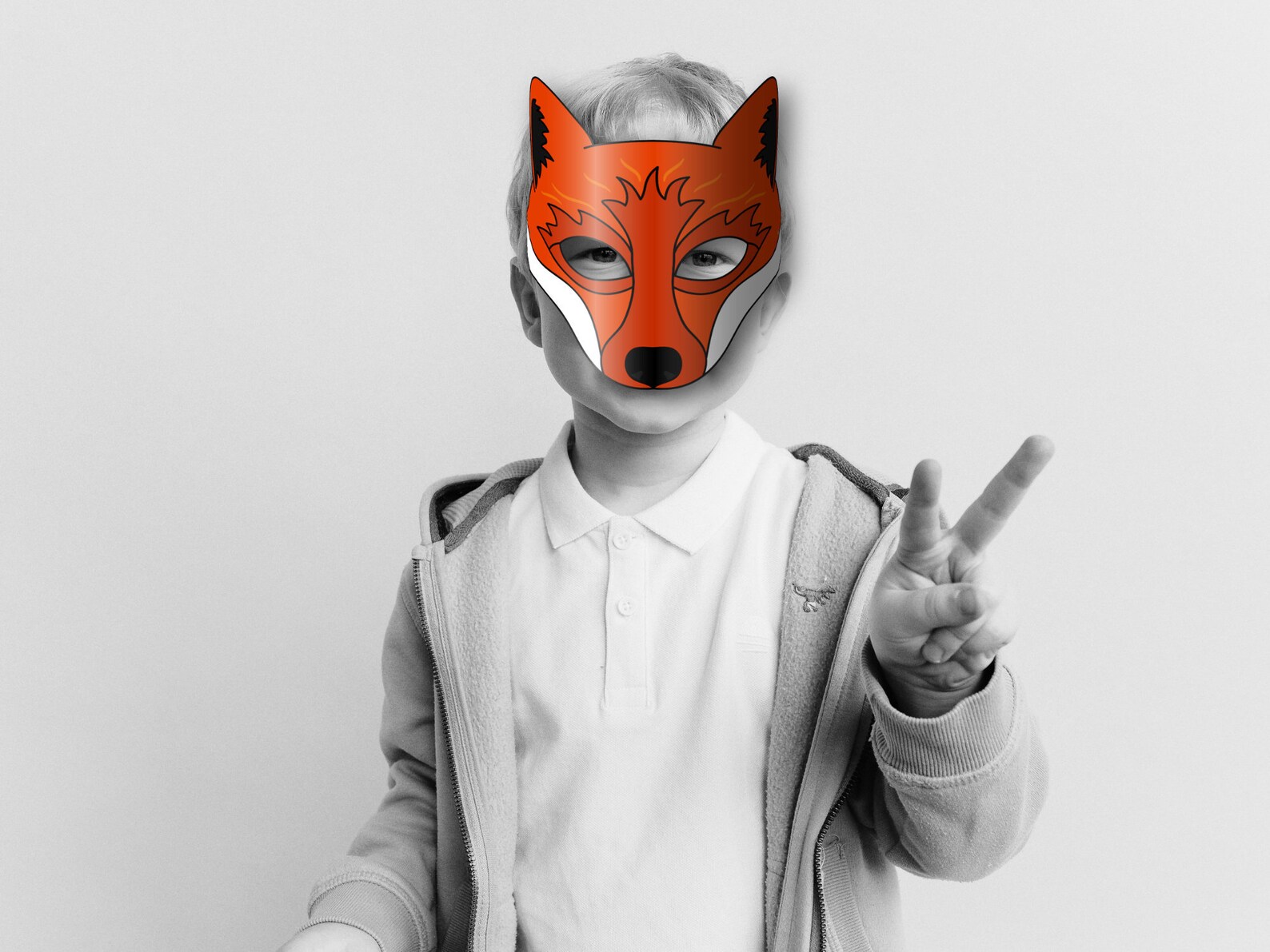 Red Fox Mask Printable Paper DIY for Kids and Adults. PDF - Etsy