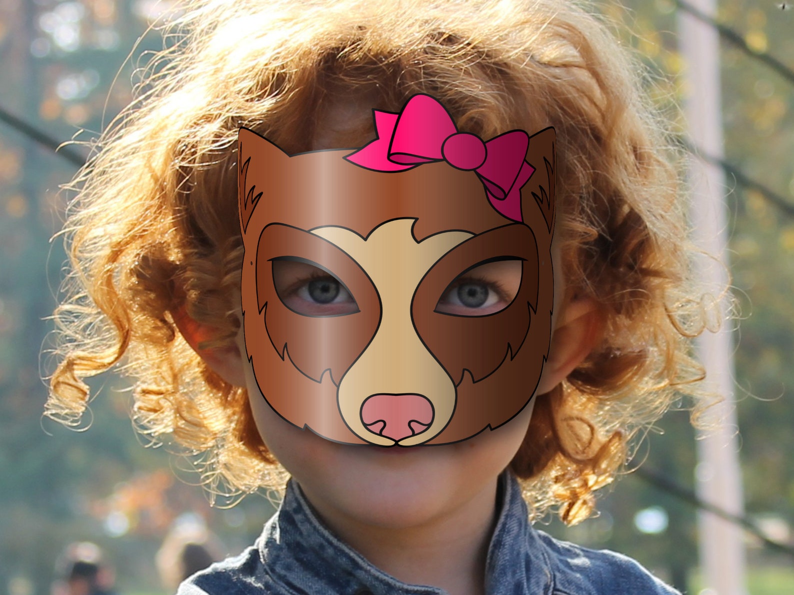 Bear-mother Mask Printable goldilocks and the Three Bears, Paper DIY ...