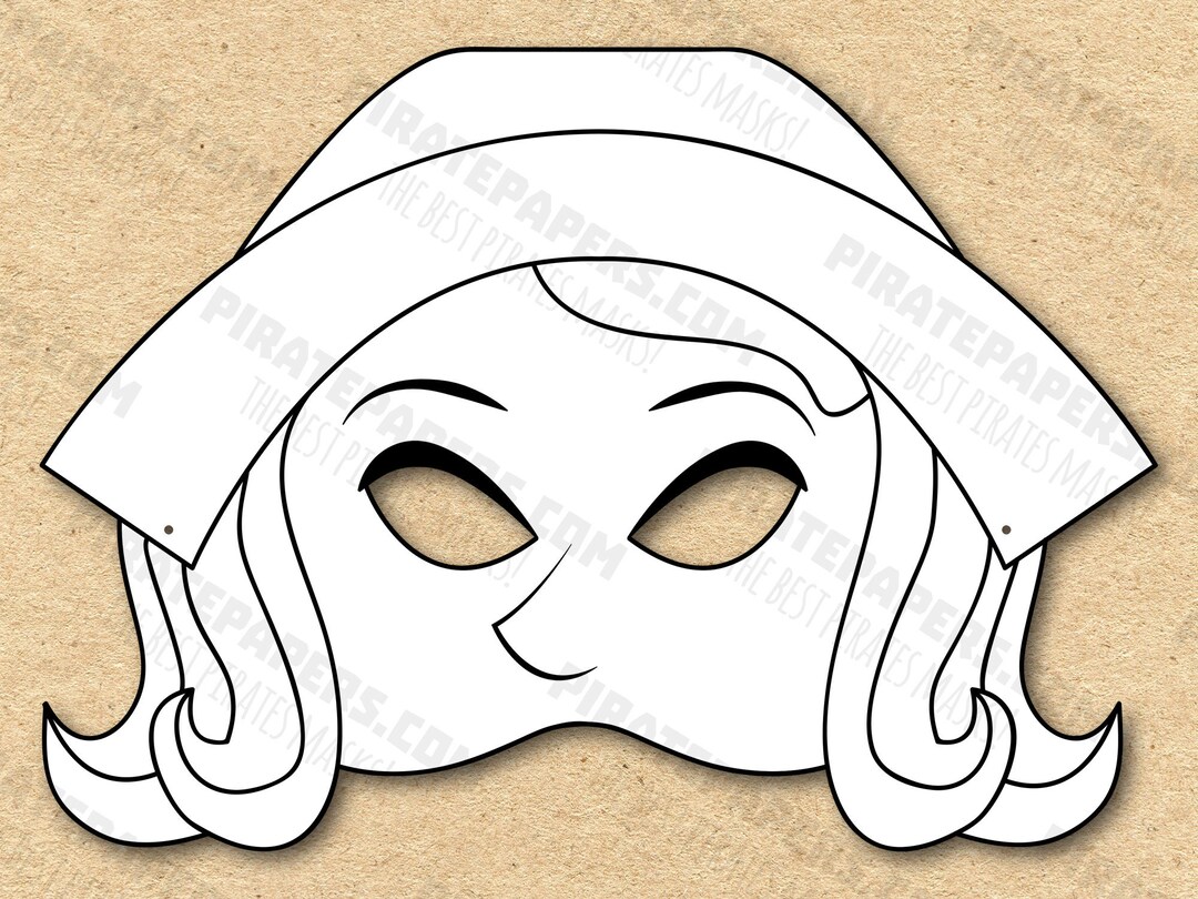 Mother Mask Printable Coloring (little Red Riding Hood), Paper DIY for ...