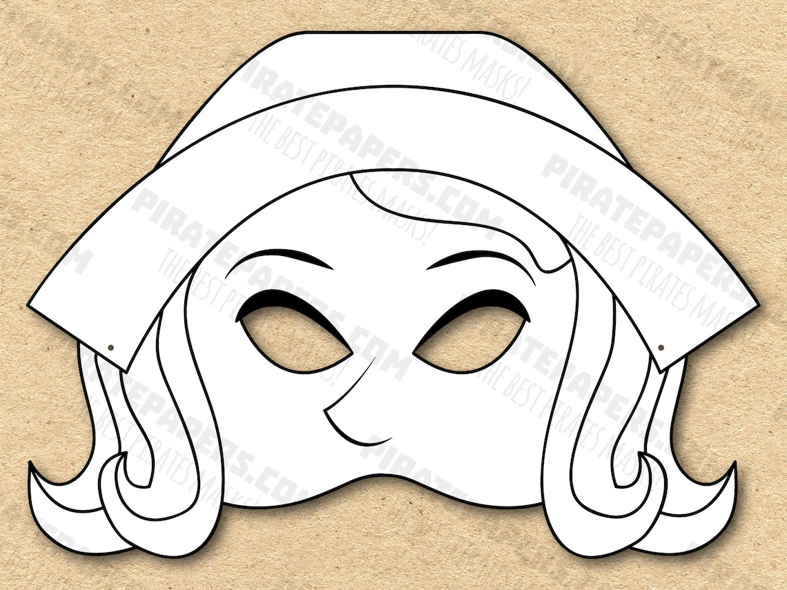 Little Red Riding Hood Masks Printable Coloring, Mother, Grandma, Big ...