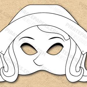 Mother Mask Printable Coloring (little Red Riding Hood), Paper DIY for ...