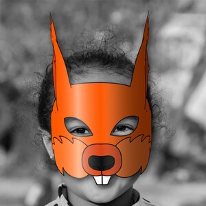 Squirrel Mask Printable Paper DIY for Kids and Adults. PDF - Etsy