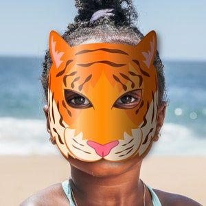 Tiger Mask Printable, Paper DIY for Kids and Adults. PDF Template ...