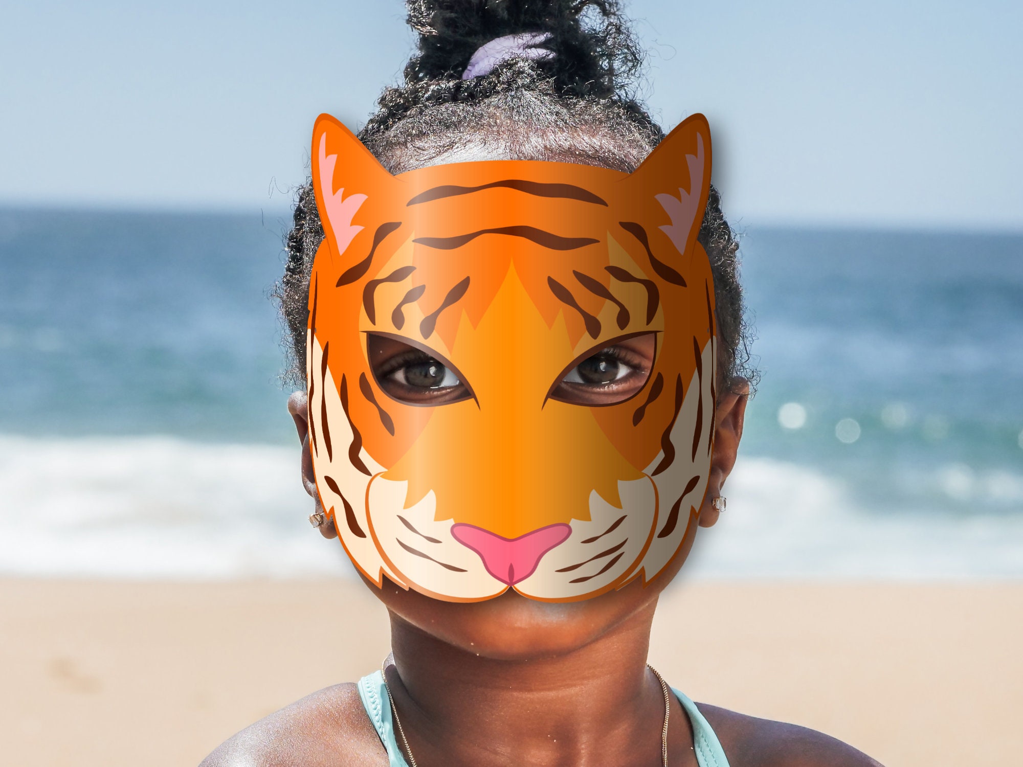 Tiger Mask Printable, Paper DIY for Kids and Adults. PDF Template ...