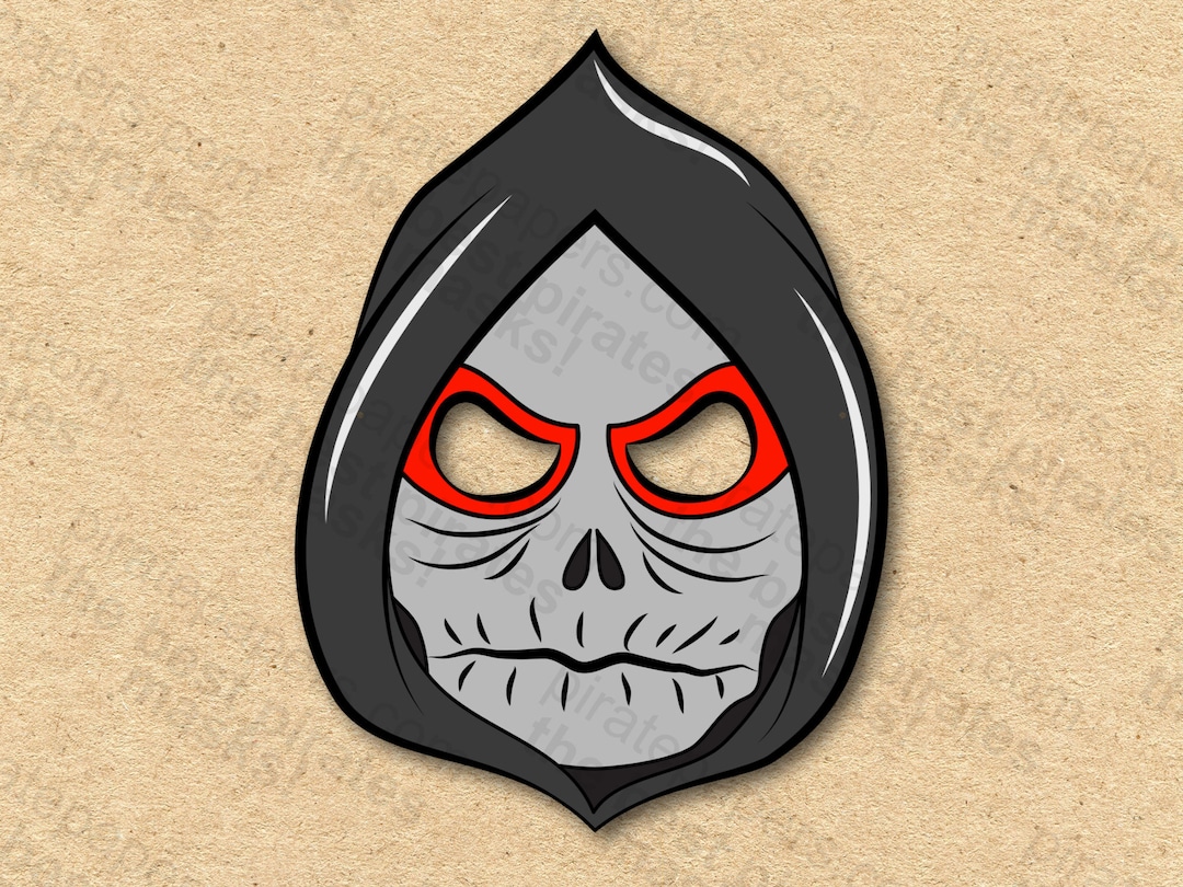 Grim Reaper death Mask Printable Paper DIY for Kids and - Etsy