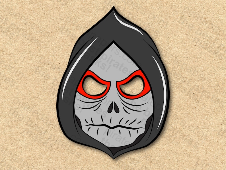 Grim Reaper death Mask Printable Paper DIY for Kids and - Etsy