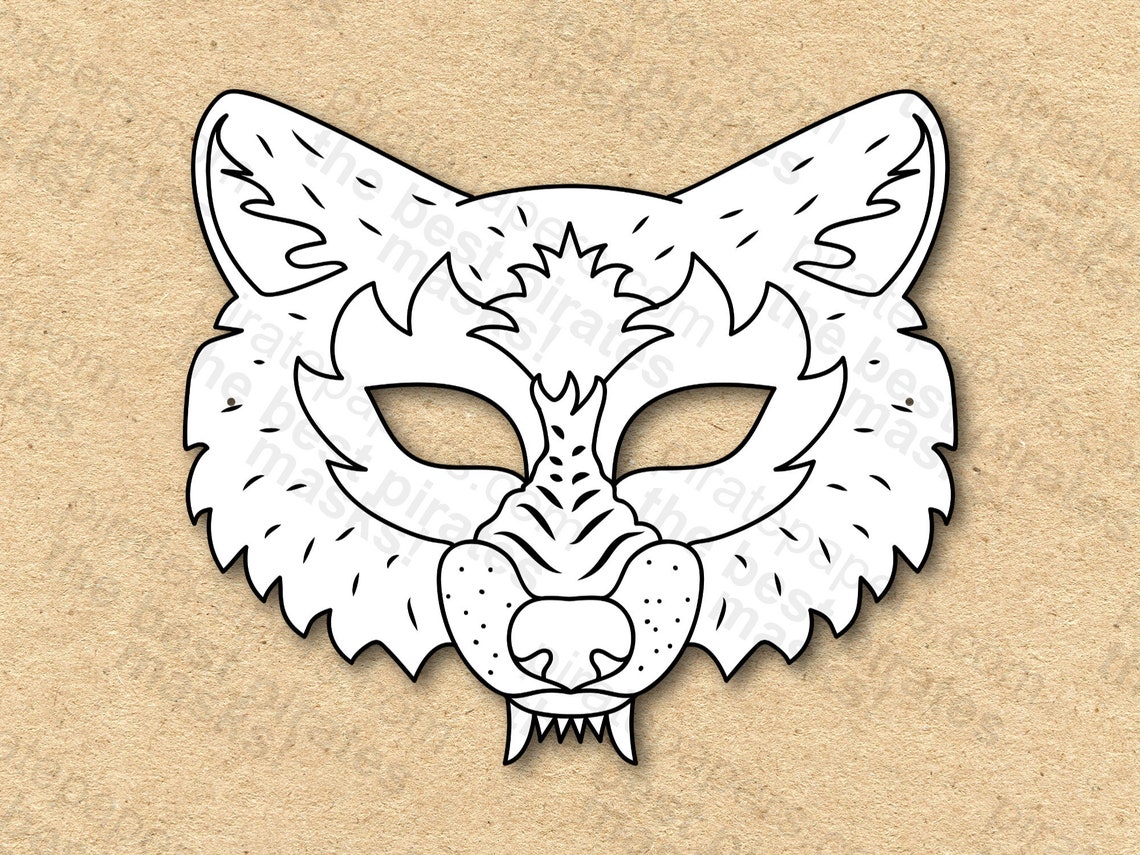 The Three Little Pigs Masks Printable Coloring Big Bad Wolf - Etsy Canada