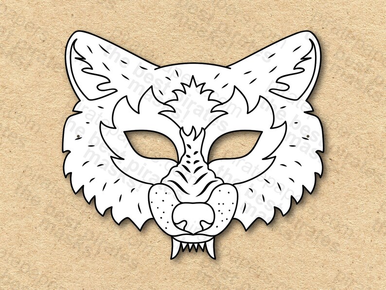 Big Bad Wolf Mask Printable Coloring little Red Riding Hood - Etsy