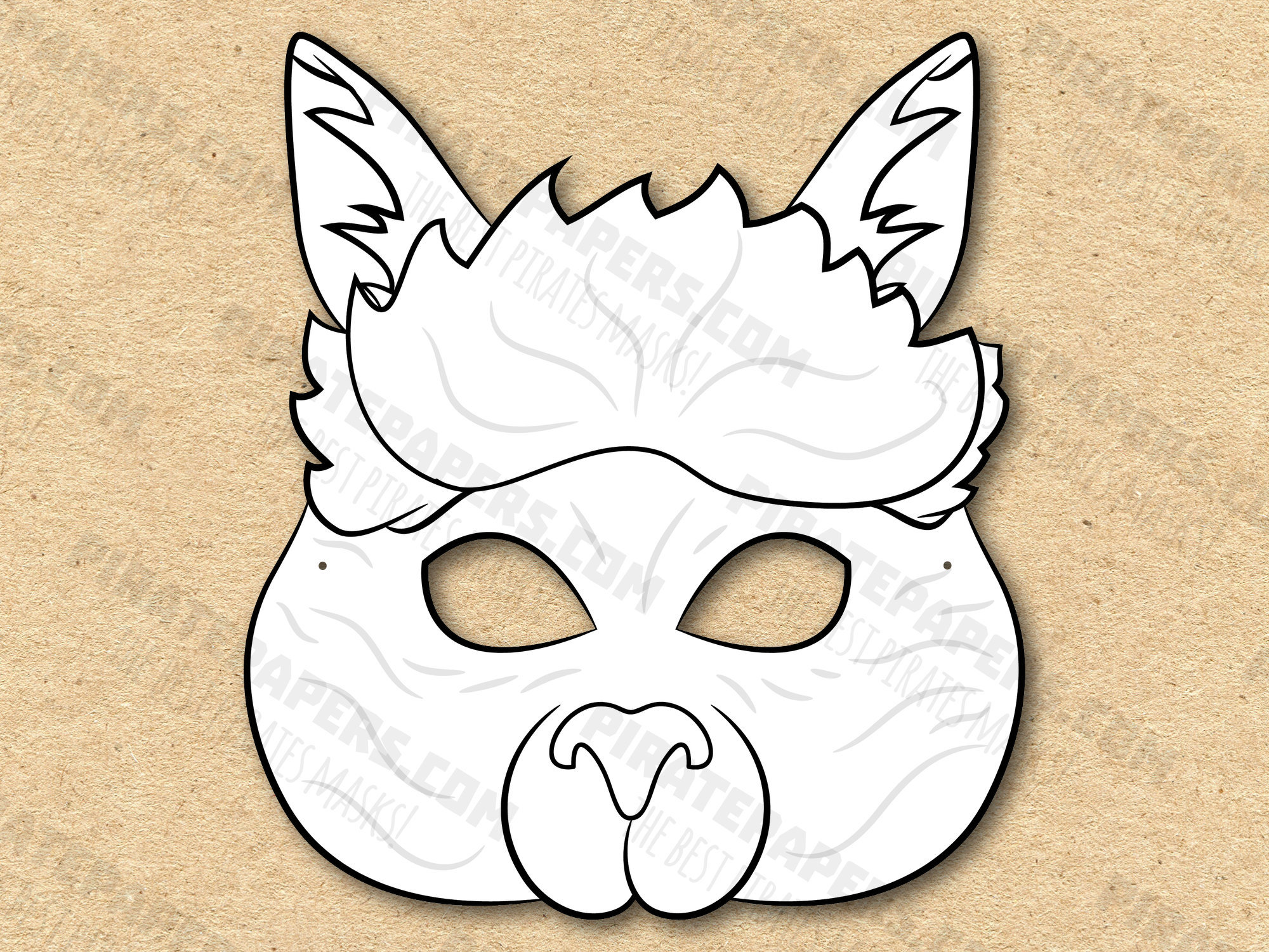 Alpaca Masks Printable Color Coloring, Paper DIY for Kids and Adults ...